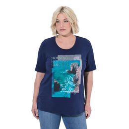 Ulla Popken Shirt in tintenblau | Gr.: 42-44