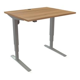 STIER Steh-Tisch 501-43 elektrisch h&ouml;henverstellbar 100 x 80cm Nussbaum mel. 65-125cm (907760)