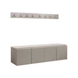 Mirjan24 Garderoben-Set, Kaschmir, Beige, Kunststoff, 168x42x46 cm, Garderobe, Garderoben-Set & Garderoben-Serien, Garderoben-Sets