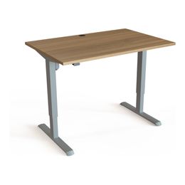 STIER Elektrisch H&ouml;henverstellbarer Schreibtisch 501-33 120 x 80 cm Nussbaum melamin 68-118 cm (907754)