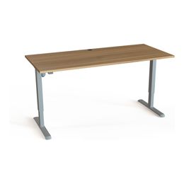 STIER Elektrisch H&ouml;henverstellbarer Schreibtisch 501-33 180 x 80 cm Nussbaum melamin 68-118 cm (907757)