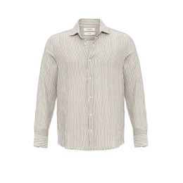 Antioch Button Up Shirt male size S Khaki / White