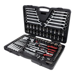 KS Tools 1/4"+3/8"+1/2" CHROMEplus Steckschl&uuml;ssel-Satz, 124-teilig (918.0724)