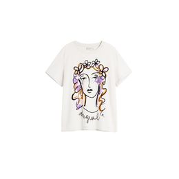Desigual T-Shirt Damen Gr&ouml;&szlig;e XL braun / helllila / schwarz / wei&szlig;