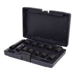 KS Tools 1/2" Sechskant-Kraft-Stecknuss-Satz, kurz, 12-teilig (515.0112)