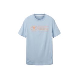 Tom Tailor T-Shirt Herren Gr&ouml;&szlig;e L hellblau / gelb