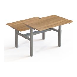 STIER Team-Schreibtisch 501-88 elektrisch h&ouml;henverstellbar Nussbaum meliert (907775)