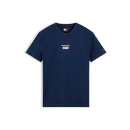 Tommy Jeans Shirt 'NYC' male size XXXL Azure / Dark blue / bright red / White