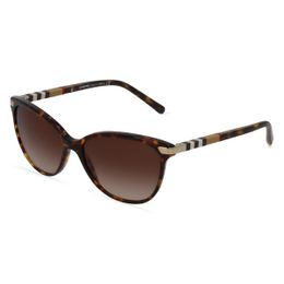 Burberry BE4216 | Damen-Sonnenbrille | Fassung: Vollrand, Cat Eye, Acetat, Havanna Dunkel | Glasfarbe: Braun Verlaufend
