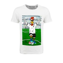 Key Largo T-Shirt 'Supporter Chicken' Herren Gr&ouml;&szlig;e L mischfarben / wei&szlig;