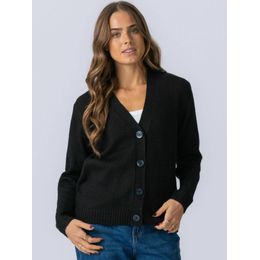 Teeshoppen Cardigan ' Knitted Cardigan ' Damen Gr&ouml;&szlig;e S schwarz