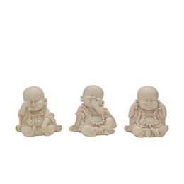 HOME STORY Figur M&ouml;nch 3er-Set braun Polyresin (Kunstharz) Ma&szlig;e (cm): B: 13 H: 12,8 T: 11.0 &raquo; H&ouml;ffner