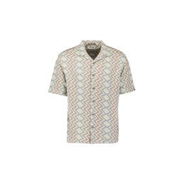 No Excess Button Up Shirt male size XXXL Beige / Azure / Light brown