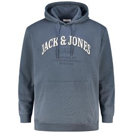 Jack & Jones Herren Gro&szlig;e Gr&ouml;&szlig;en | Jack&Jones Hoodie mit Label-Print Farbe grau Gr&ouml;&szlig;e: 4XL
