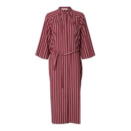 Selected Kleid 'SLFBEA' Damen Gr&ouml;&szlig;e 36 cranberry / wei&szlig; Sommerkleid