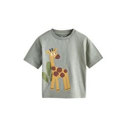 Next T-Shirt Jungen Gr&ouml;&szlig;e 122 braun / gelb / grau / gr&uuml;n