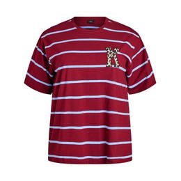 ZIZZI Shirt 'Eofelia' female size 7XL/8XL Beige / Light blue / Red / Black