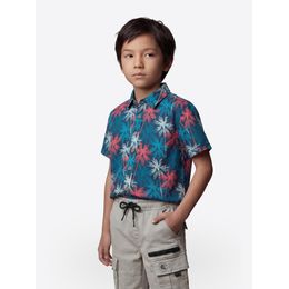 KOROSHI Button Up Shirt boy size 116 Blue / Red / White