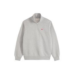 Levi's Levi's Sweatshirt 'Original HM 1/4 Zip' Herren Gr&ouml;&szlig;e L hellgrau / blutrot
