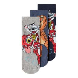 name it Socken 'NMMJannick Paw' Jungen Gr&ouml;&szlig;e 28/30 nachtblau / dunkelblau / graumeliert / rot