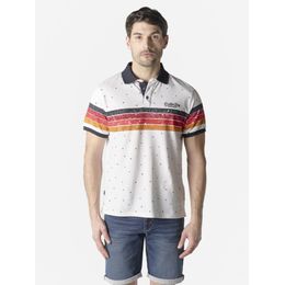 Koroshi Poloshirt Herren Gr&ouml;&szlig;e XL mandarine / kirschrot / schwarz / offwhite