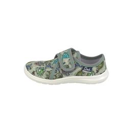 Beck Hausschuh 'Saurier' Jungen Gr&ouml;&szlig;e 31 indigo / grau / gr&uuml;n / khaki