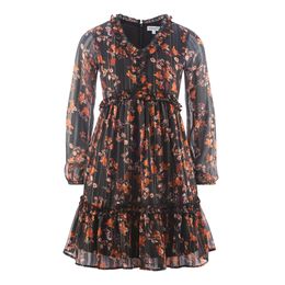 happy girls Dress girl size 164/170 Neon orange / Bordeaux / Black / White