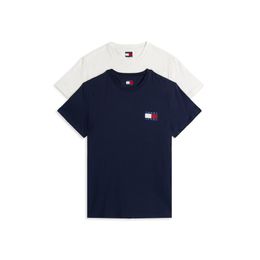 Tommy Jeans Shirt 'Ess' male size XL Night blue / Red / White