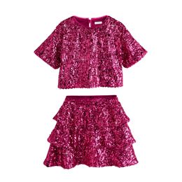 next Set M&auml;dchen Gr&ouml;&szlig;e 98 dunkelpink
