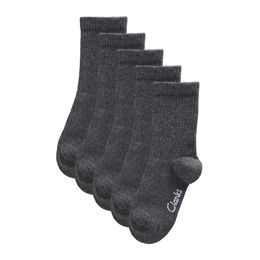 Clarks Socken M&auml;dchen Gr&ouml;&szlig;e 31/36 dunkelgrau / wei&szlig;