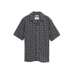 Tom Tailor Button Up Shirt male size M Navy / White