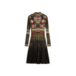 Desigual Kleid Damen Gr&ouml;&szlig;e 34 creme / oliv / rot / schwarz Sommerkleid