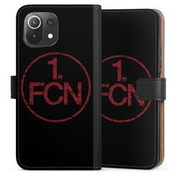 DeinDesign Xiaomi Mi 11 Lite 5G Handy Klapph&uuml;lle Handyh&uuml;lle aus Kunst Leder schwarz Flip Case Merchandise Sideflip mit langer Lasche