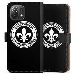 DeinDesign Xiaomi Mi 11 Lite 5G Handy Klapph&uuml;lle Handyh&uuml;lle aus Kunst Leder schwarz Flip Case Logo Sv Darmstadt 98 Official Licensed Product Sideflip mit langer 