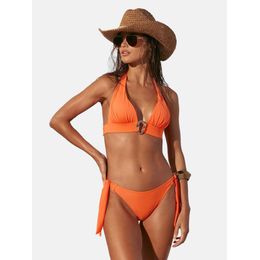 Lipsy Bikinitop Damen Gr&ouml;&szlig;e 85 orange
