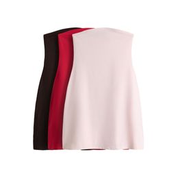 The Set Kleid Damen Gr&ouml;&szlig;e 34 dunkelbraun / rosa / rot Sommerkleid