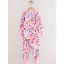next Schlafanzug M&auml;dchen Gr&ouml;&szlig;e 98 hellblau / hellgelb / lila / pink