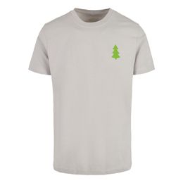Merchcode T-Shirt 'Christmas Vibes' Herren Gr&ouml;&szlig;e S grau / gr&uuml;n / rot