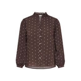 Only Carmakoma Bluse 'CARRaya' Damen Gr&ouml;&szlig;e 7XL dunkelbraun / wei&szlig;