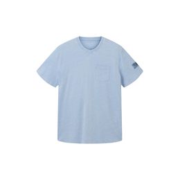 TOM TAILOR Shirt male size M marine blue / Light blue