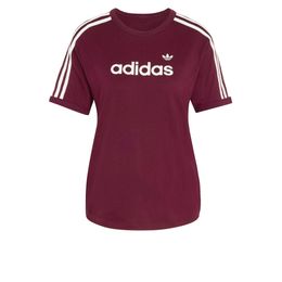 adidas originals T-Shirt 'LINEAR' Damen Gr&ouml;&szlig;e XL burgunder / wei&szlig;