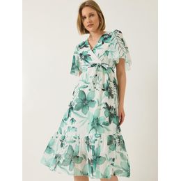 Bianco Lucci Kleid Damen Gr&ouml;&szlig;e 38 t&uuml;rkis / smaragd / wei&szlig;