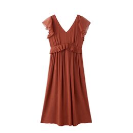 Mango Kleid 'Sofia' Damen Gr&ouml;&szlig;e 32 dunkelorange Sommerkleid