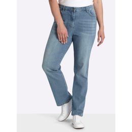 sheego Gro&szlig;e Gr&ouml;&szlig;en 5-Pocket-Jeans mit Hell-Dunkel-Effekt, blue-bleached, Gr&ouml;&szlig;e 185 - Damen