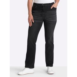 sheego Gro&szlig;e Gr&ouml;&szlig;en 5-Pocket-Jeans mit Hell-Dunkel-Effekt, black-denim, Gr&ouml;&szlig;e 48 - Damen