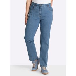 sheego Gro&szlig;e Gr&ouml;&szlig;en 5-Pocket-Jeans mit Baumwoll-Stretch, blue-bleached, Gr&ouml;&szlig;e 44 - Damen