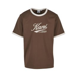Karl Kani T-Shirt 'Cursive Varsity' Herren Gr&ouml;&szlig;e XL braun / wei&szlig;