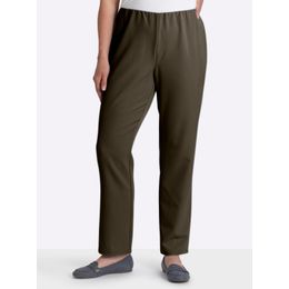 sheego Gro&szlig;e Gr&ouml;&szlig;en Stretch-Hose mit innenliegendem Dehnbund, khaki, Gr&ouml;&szlig;e 235 - Damen