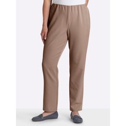 sheego Gro&szlig;e Gr&ouml;&szlig;en Stretch-Hose mit innenliegendem Dehnbund, beige, Gr&ouml;&szlig;e 48 - Damen