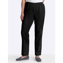 sheego Gro&szlig;e Gr&ouml;&szlig;en Stretch-Hose mit innenliegendem Dehnbund, schwarz, Gr&ouml;&szlig;e 48 - Damen